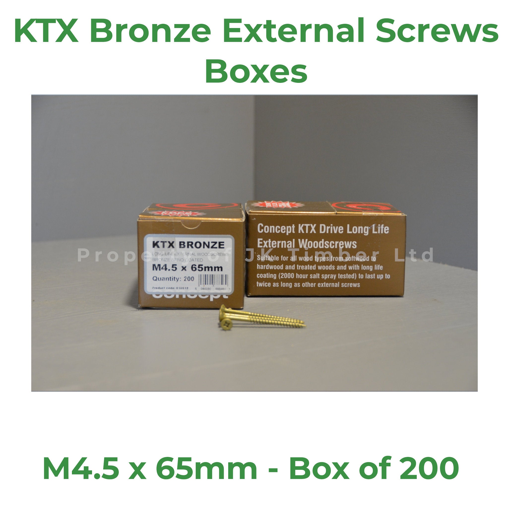 KTX External (Bronze) Box of Screws – JK Timber
