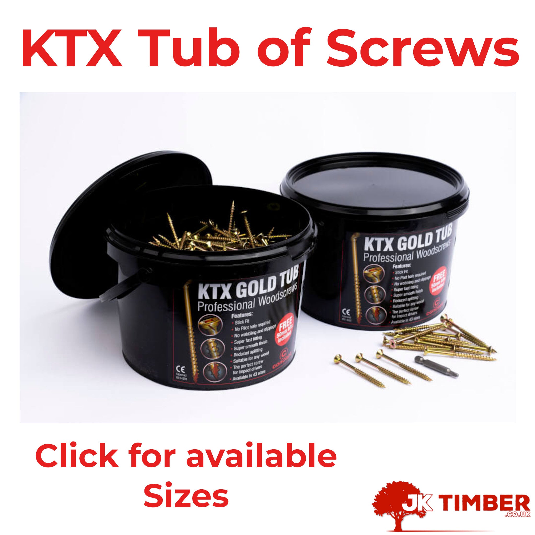 KTX Gold Tub of Screws – JK Timber